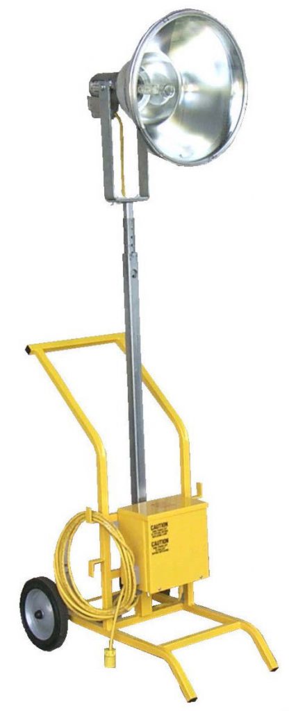 Portable LIGHT CART 1000 watt metal halide floodlight 120 volt